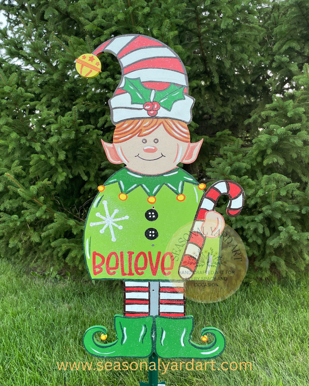 Boy Elf - Believe – Seasonal Yard Art, LLC